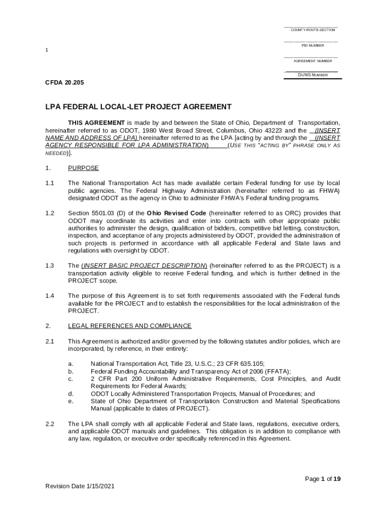 LPA FEDERAL LOCAL-LET PROJECT AGREEMENT Doc Template ... Doc Template ...