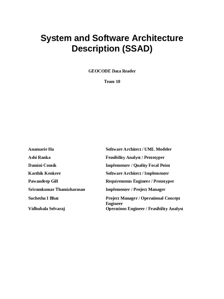 System and Software Architecture Description (SSAD) - greenbay usc Doc ...