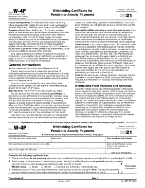 Fillable Online www.irs.govpubirs-pdf2021 Form W-4P - Internal Revenue ...