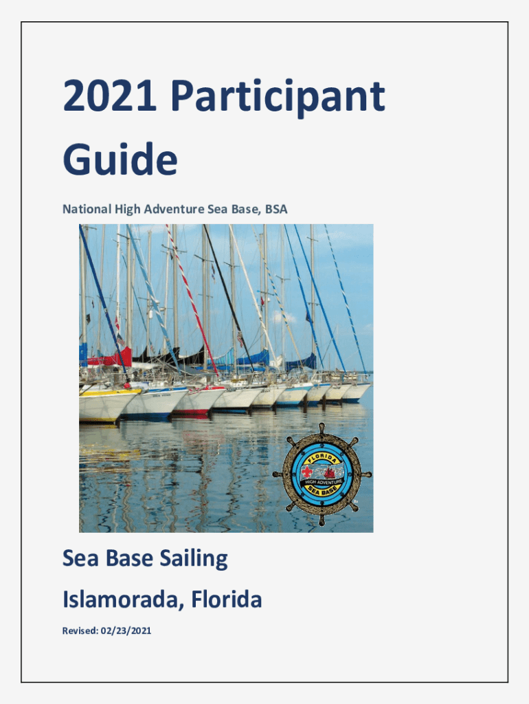 Fillable Online National High Adventure Sea Base, BSA Sea Base Scuba ...