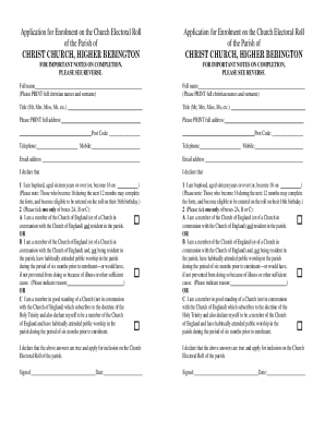 Fillable Online ERApplicForm. Electoral Roll Application Form and ...