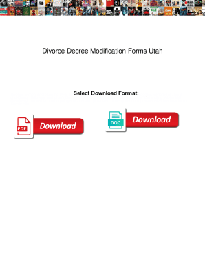 Fillable Online Divorce Decree Modification Forms Utah. Divorce Decree ...