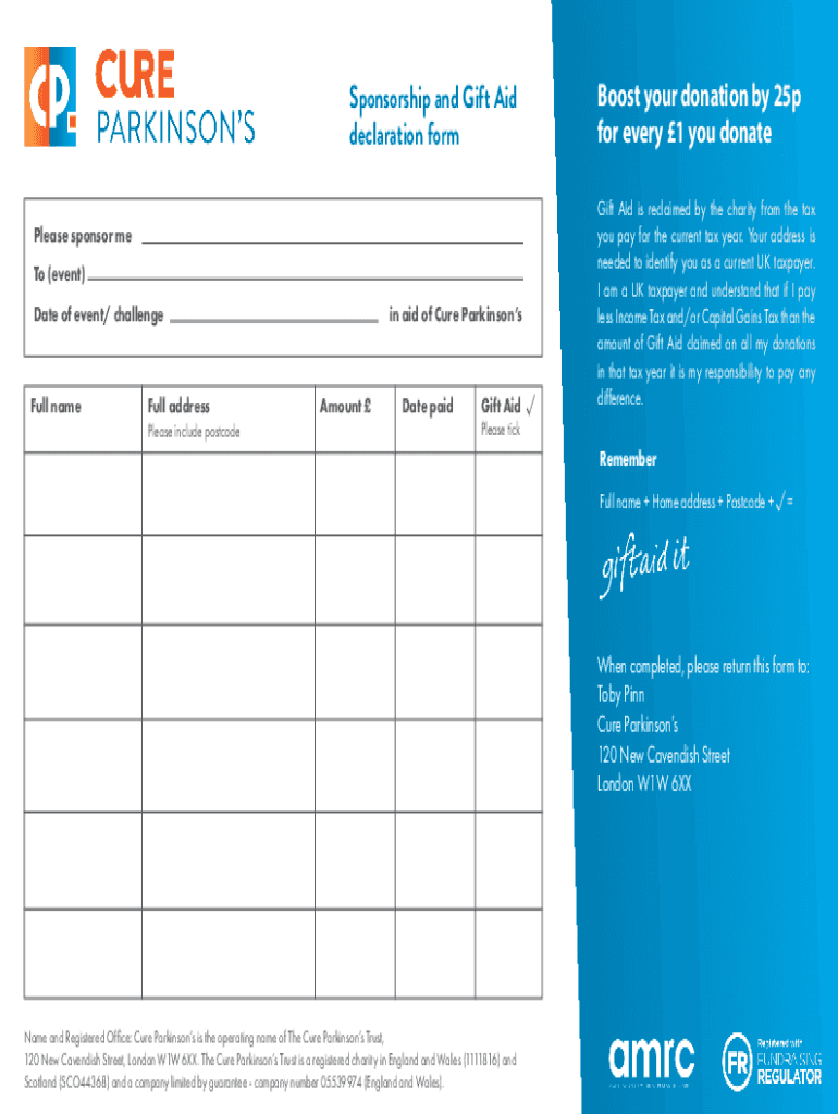 Fillable Online Please sponsor me ( ): Fax Email Print - pdfFiller