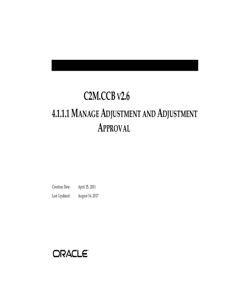 Fillable Online C2M.CCB V2.6 - Oracle Help Center Fax Email Print ...