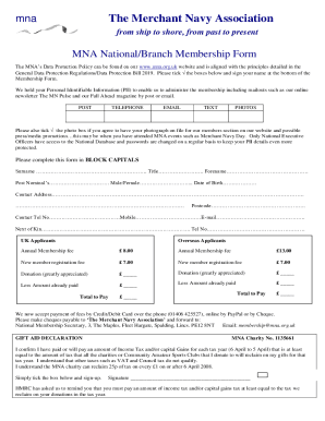 Fillable Online mna org MNA National/Branch Membership Form - mna.org ...