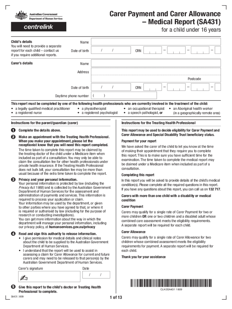 Fillable Online Sa431 - Fill Online, Printable, Fillable ...