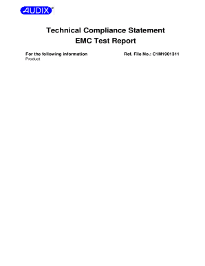 Fillable Online Technical Compliance Statement CE EMC Test Report Fax ...