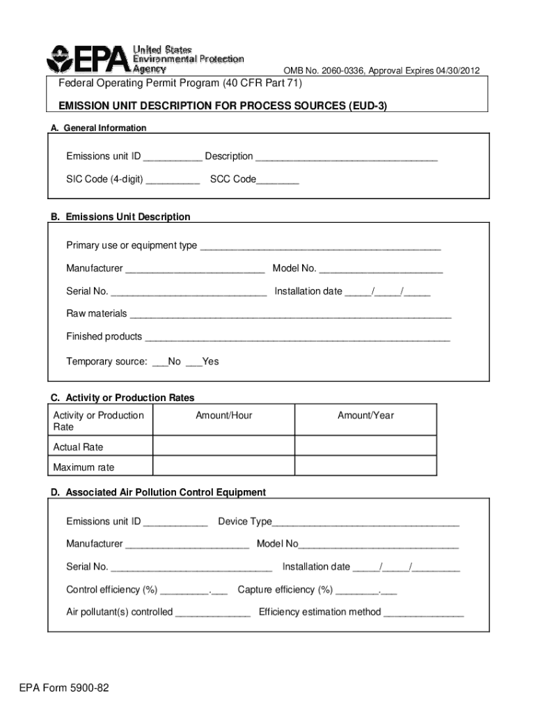 Fillable Online EPA Form 5900-82 Federal Operating Permit Program (40 ...