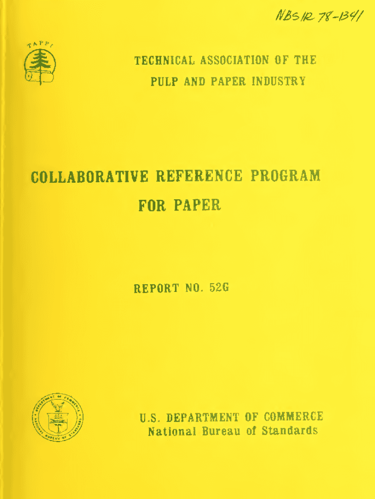 Fillable Online nvlpubs nist Collaborative reference program for paper: report no. 52G Fax Email ...