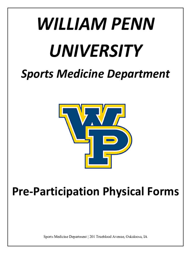 Sports Medicine Department Pre-Participation Physical Forms: Fill out ...