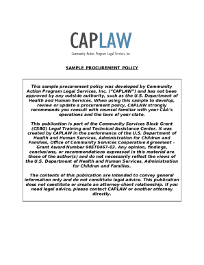 Purchasing Policy, Procurement Policy Template Included Doc Template ...