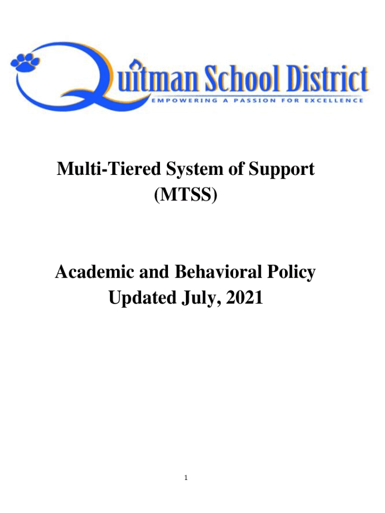 Fillable Online Inclusive Student Services / Multi-Tiered Systems of ...