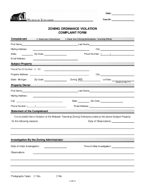 Fillable Online Code Compliance Complaint Form - Pima County Fax Email ...