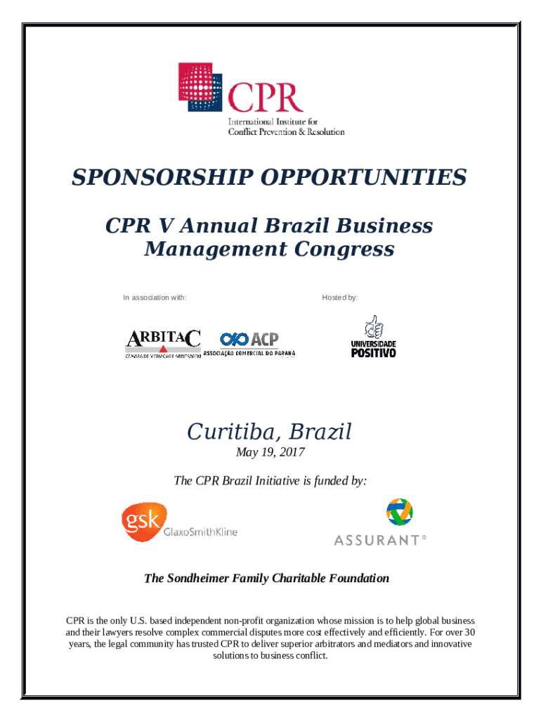 CPR Awards Program Underwriter Doc Template | pdfFiller