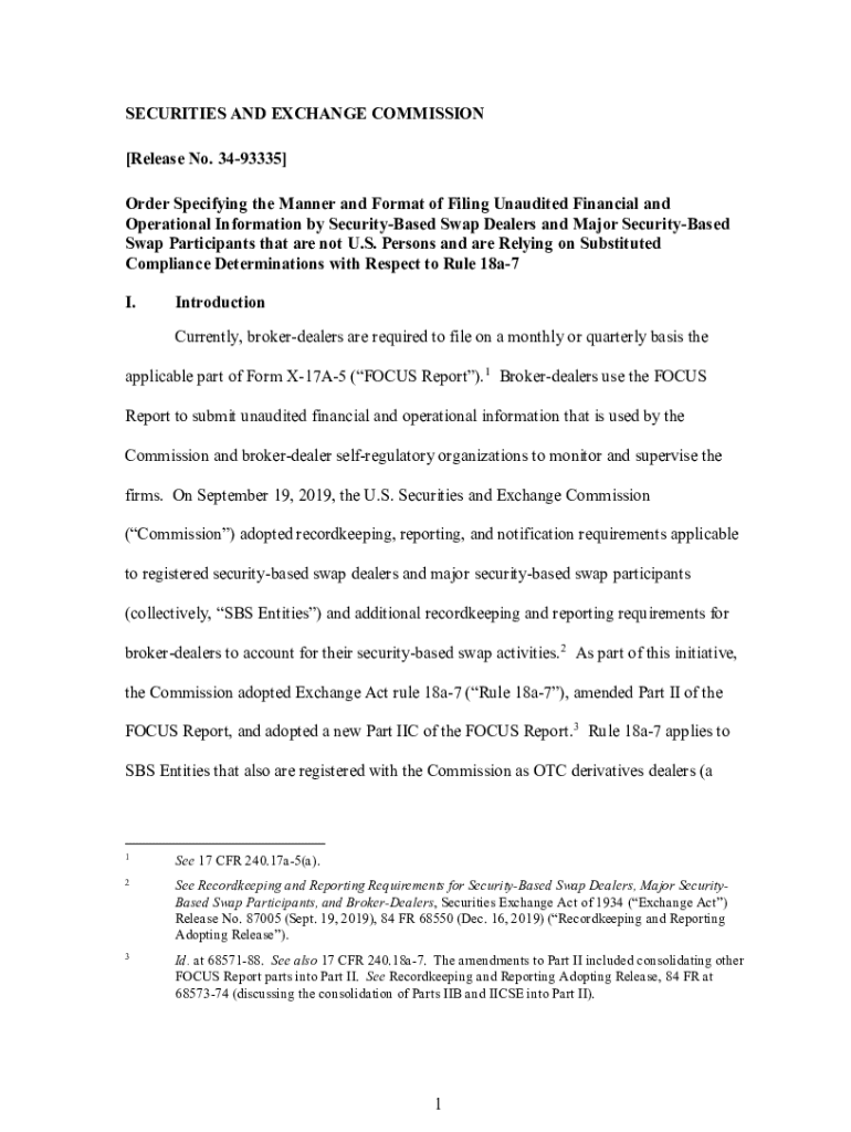 Fillable Online Order Specifying the Manner and Format of Filing ...