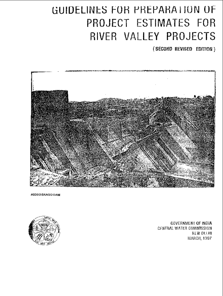 Fillable Online Guidelines for preparation of project estimates for ...