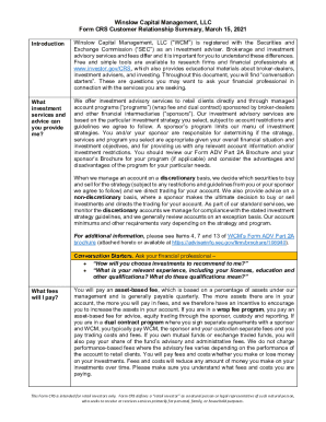 Fillable Online RMR Capital Management, LLC Form CRSClient Relationship ...