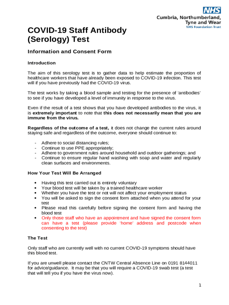 COVID-19 Antibody Test Request TemplateJot Doc Template | pdfFiller