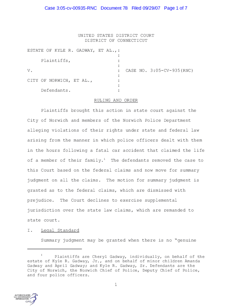 Fillable Online ORDER GRANTING PLAINTIFF S MOTION FOR LEAVE TO FILE AN ...