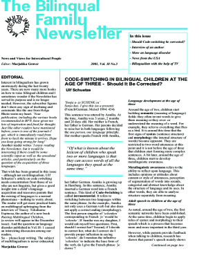 Fillable Online EDITORIAL CODE-SWITCHING IN BILINGUAL CHILDREN AT THE ...