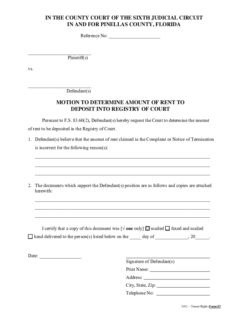 Fillable Online Fillable IN THE COUNTY COURT OF THE SIXTH JUDICIAL ...