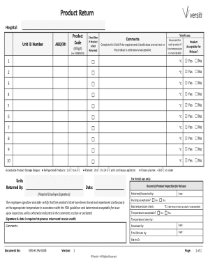 Fillable Online Illinois Product Return Form Fax Email Print - pdfFiller