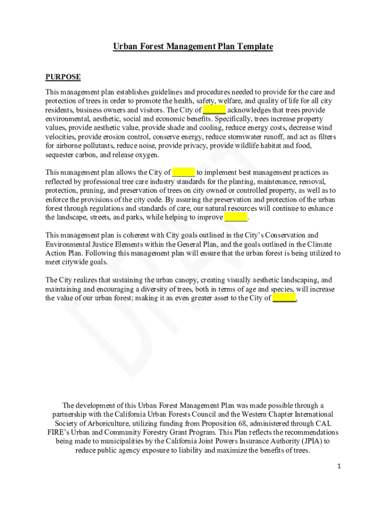 Fillable Online Fire Management Plan Template - National Interagency ...