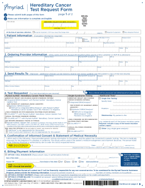 Fillable Online Fillable Online PDF Hereditary Cancer Test Request Form ...