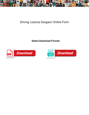 Fillable Online Driving Licence Gurgaon Online Form. Driving Licence ...
