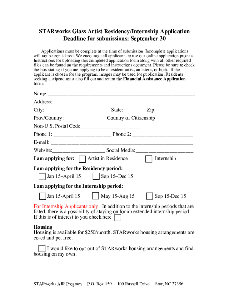 Fillable Online starworks glass AIR application form.docx Fax Email ...