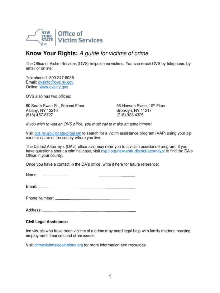 Fillable Online ovs ny ovs.ny.govsitesdefaultA Guide for Victims of ...