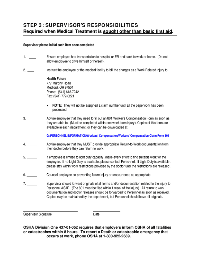 Fillable Online STEP 3: SUPERVISORS RESPONSIBILITIES Fax Email Print ...