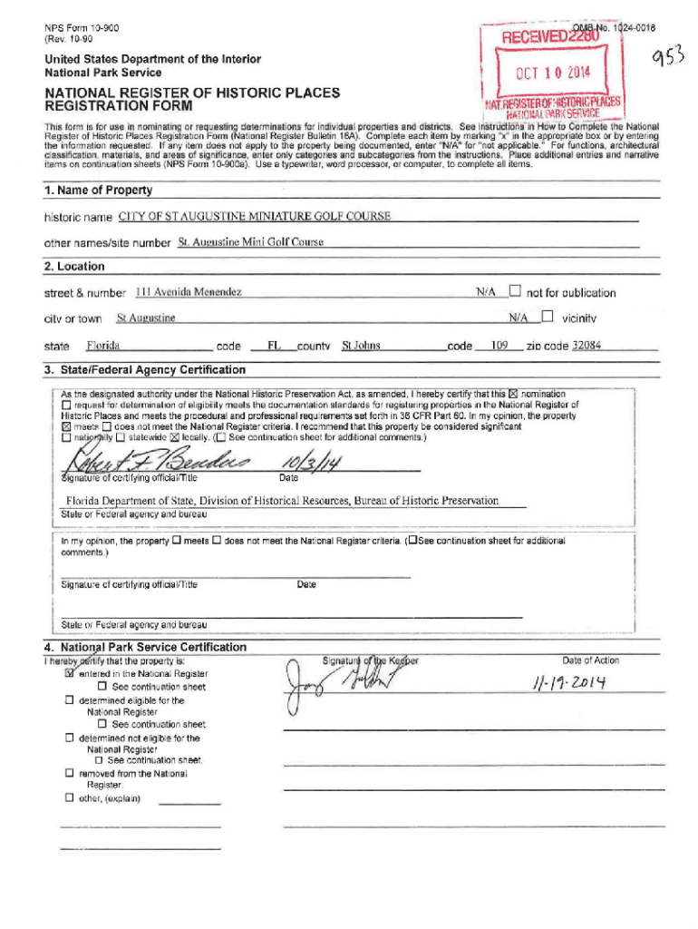 Fillable Online City of St. Augustine Miniature Golf Course. Identifier (file name) Fax Email ...