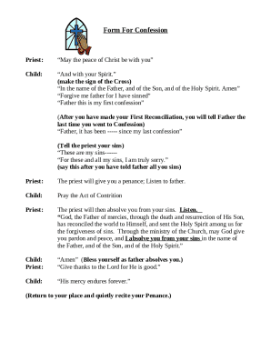 For Confession Doc Template | pdfFiller