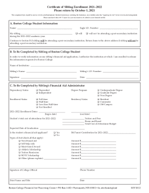 Fillable Online www.sjfc.edudocumentsSiblingEnrollmentFormSibling Enrollment Form - St. John ...