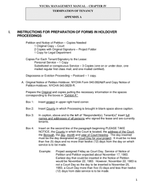 Fillable Online Instruction for Preparation of Forms Holdover and Non ...