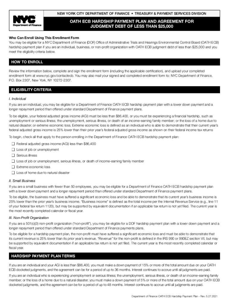 Hardship Payment Plan - Fill Online, Printable, Fillable, Blank | pdfFiller