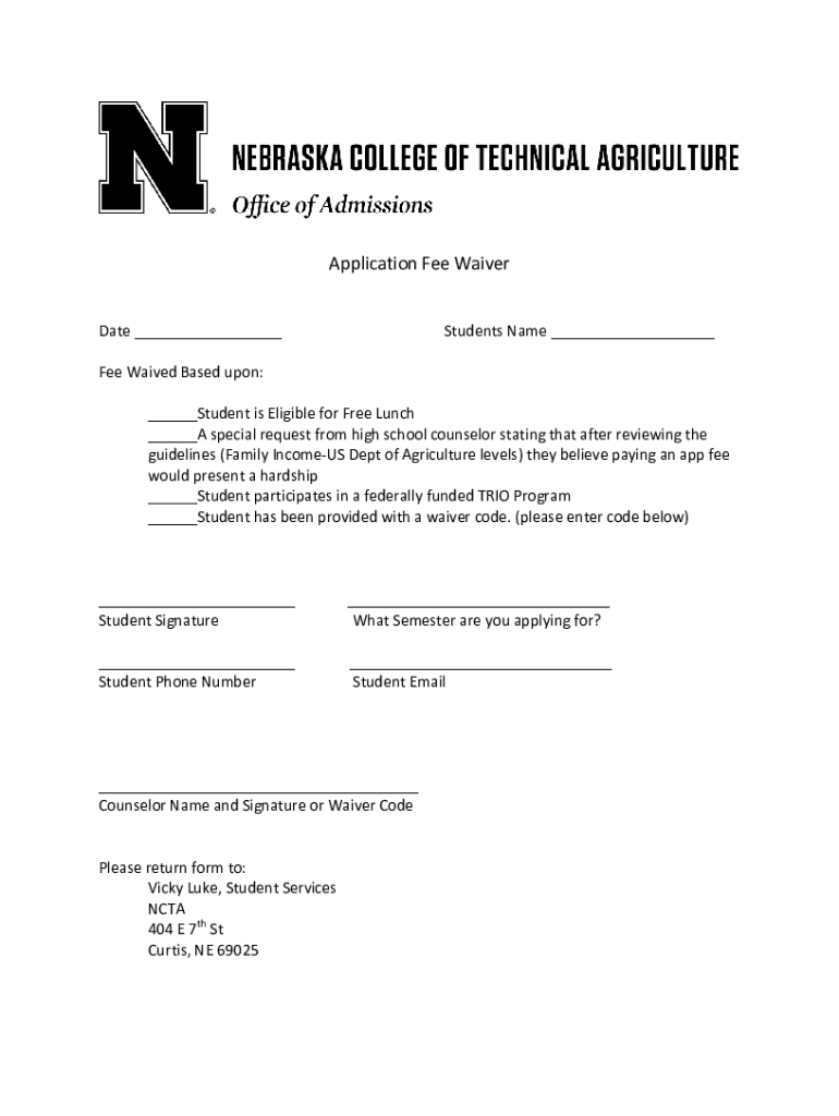 Fillable Online ncta unl SAT Fee Waiver Service Counselor Guide - College Board Fax Email Print ...