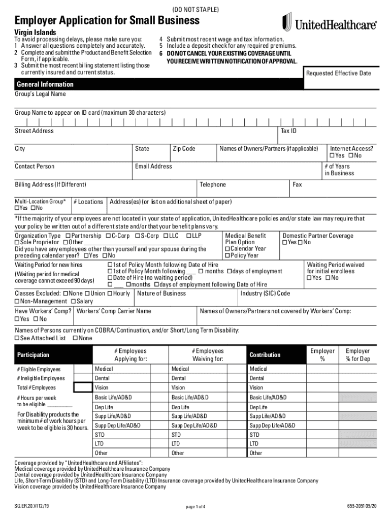 Fillable Online Fillable Online (DO NOT STAPLE) Employer Application ...