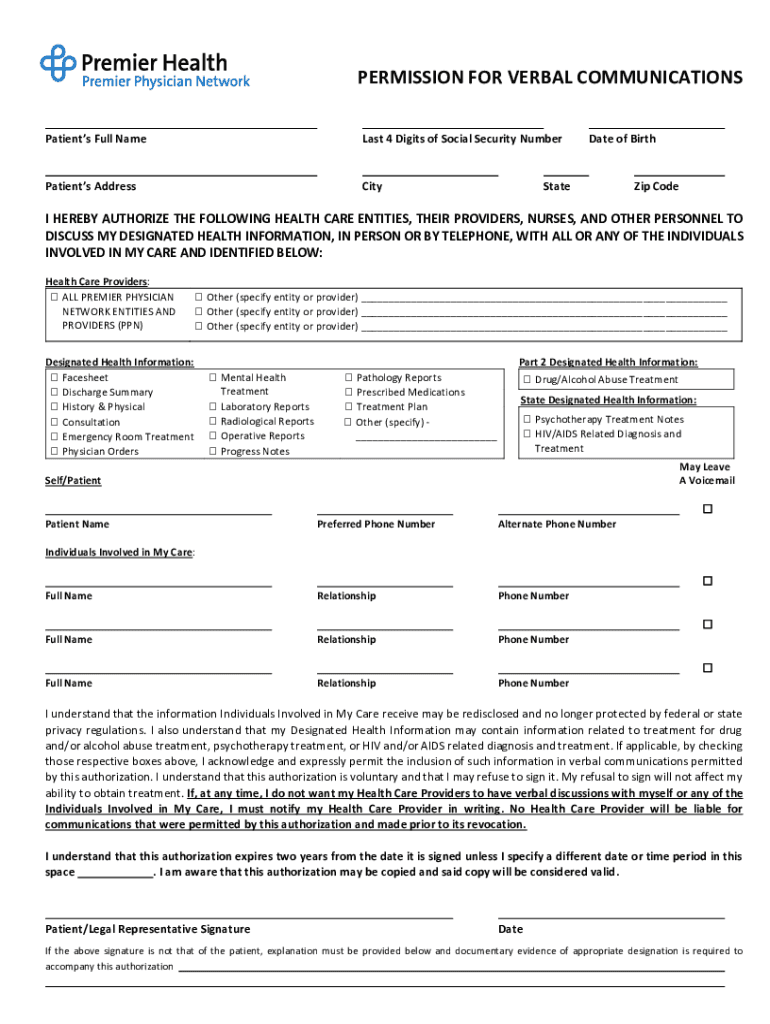 Fillable Online Welcome to The Pediatric Group! - Premier Health Fax ...