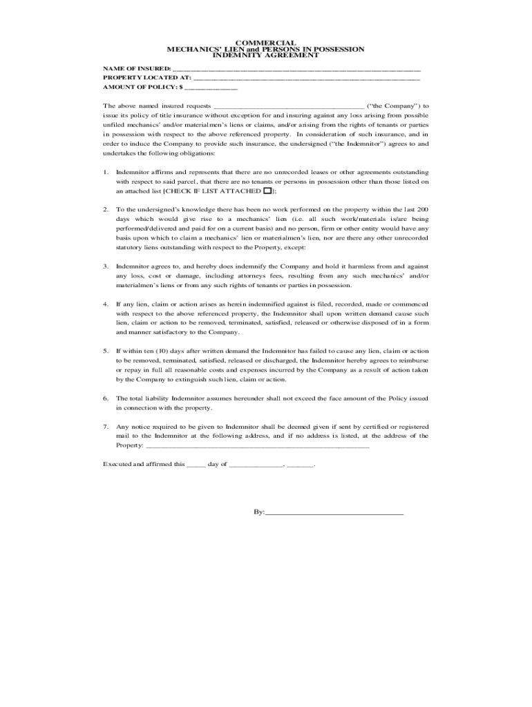 Fillable Online Commercial Lien Affidavit CLTIC Fax Email Print - pdfFiller