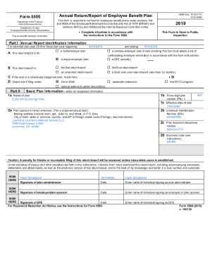 Fillable Online Fillable Online Form 5500 Annual Return/Report of ...