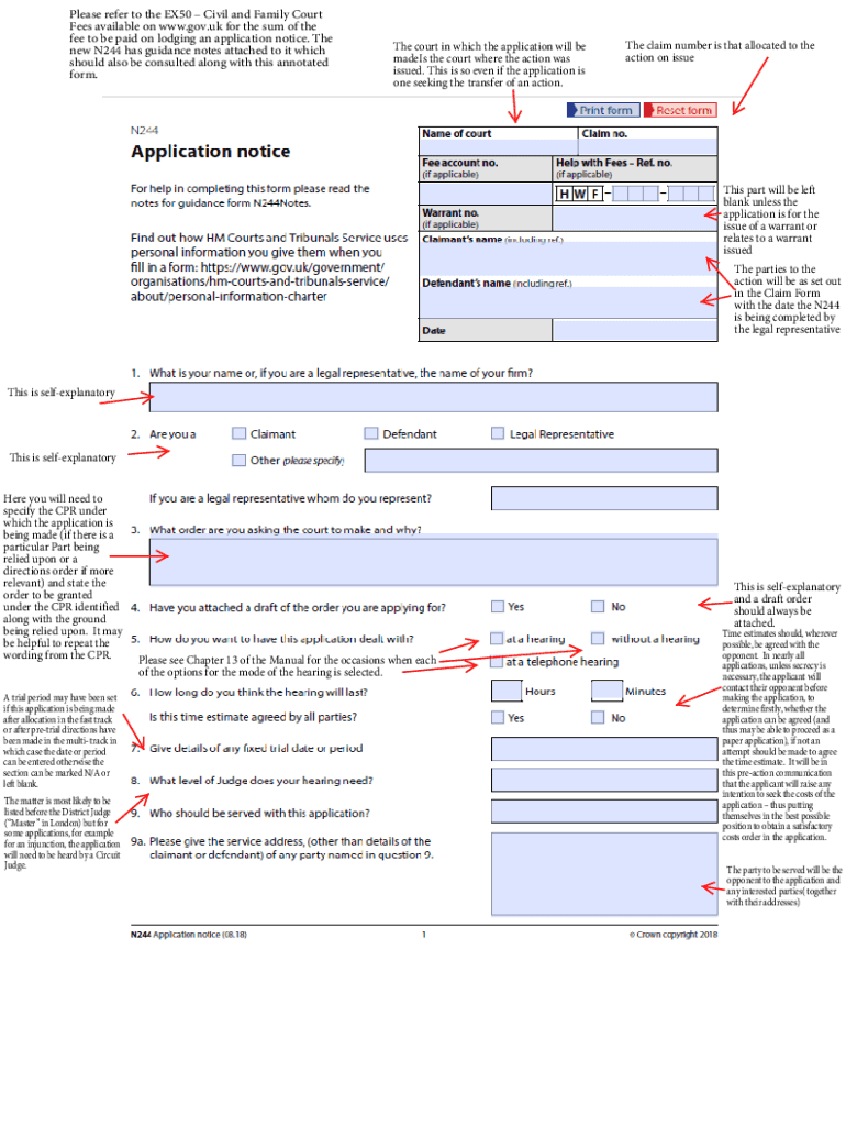 Fillable Online Make a court claim for money: Court fees - GOV.UKFees ...