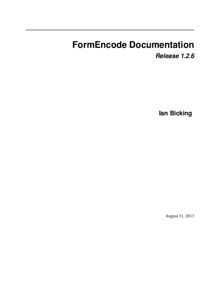 Fillable Online media readthedocs Whats New In FormEncode 1.2FormEncode 1.2.6 documentation Fax ...