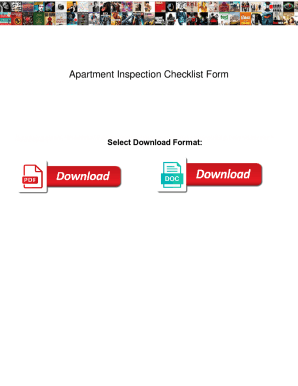 Fillable Online Apartment Inspection Checklist Form. Apartment ...