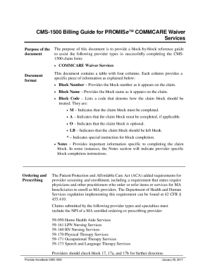 Fillable Online www.dhs.pa.govprovidersPROMISeGuidesCMS-1500 Billing ...