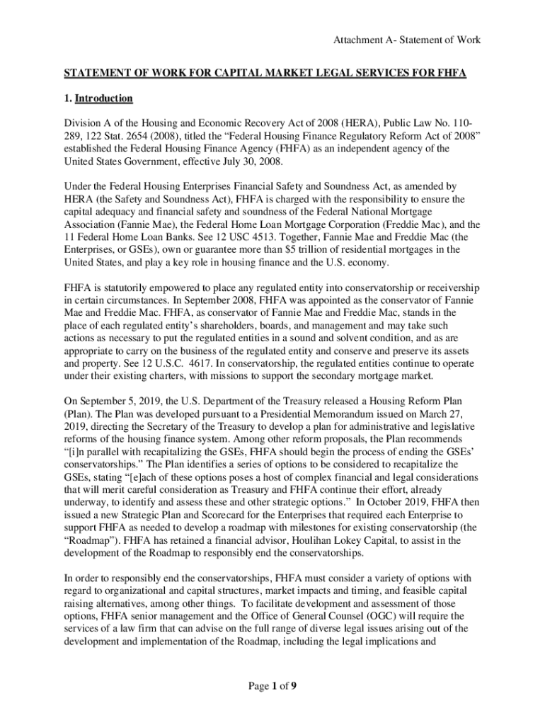 Fillable Online www.hud.gov8PCNASOW223A73STATEMENT OF WORK - HUD.gov ...