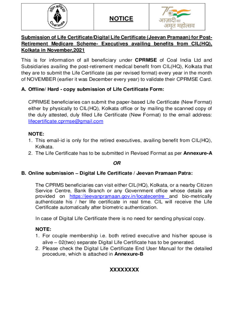Fillable Online Jeevan Pramaan: Digital Life Certificate for Pensioners ...