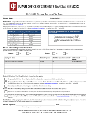 Fillable Online 2021-2022 Student Tax Non-Filer Statement Form - JWCC ...