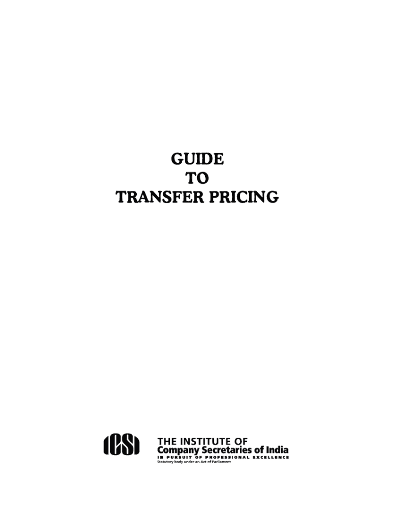 Fillable Online Transfer Pricing - ICSIORGANISATION FOR ECONOMIC CO-OPERATION AND DEVELOPMENT ...